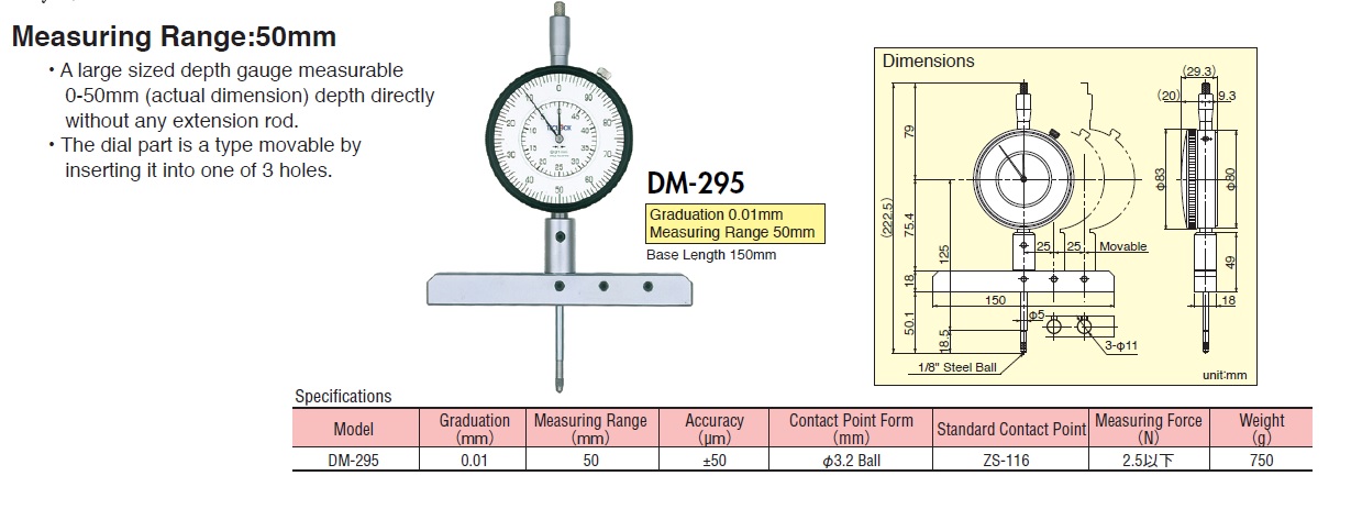 Ichiban Precision Sdn Bhd - Teclock - Teclock Dial Depth Gauges